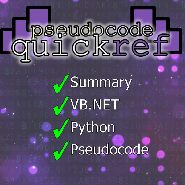 Pseudocode Python Vbnet Quick Reference For Gcse Computer Science